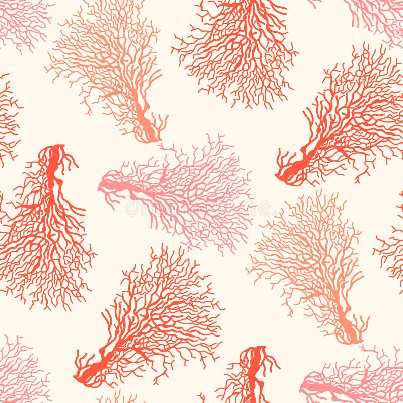 Coral Reef Seamless Pattern. Ocean World Colorful Underwater Background ...