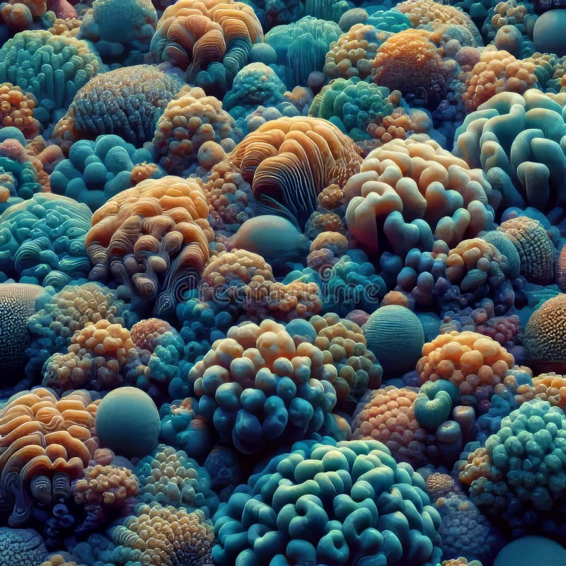 Coral Reef Texture Intricate and Bumpy Surface with Vibrant Colo Stock ...