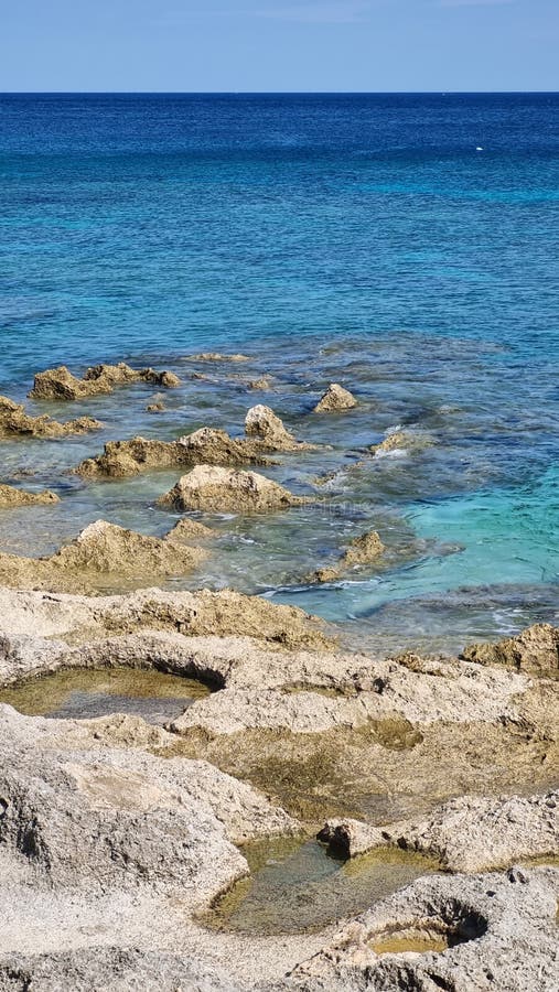 Coral Reefs on the Beach and Sea Water Stock Image - Image of water ...