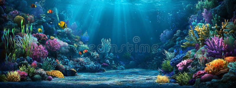Coral Reefs and Colorful Fish Make for an Exciting Underwater Scene ...