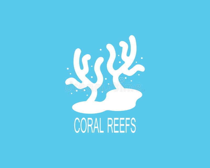 Coral Reefs Logo Design Vector Illustration Stock Vector - Illustration ...