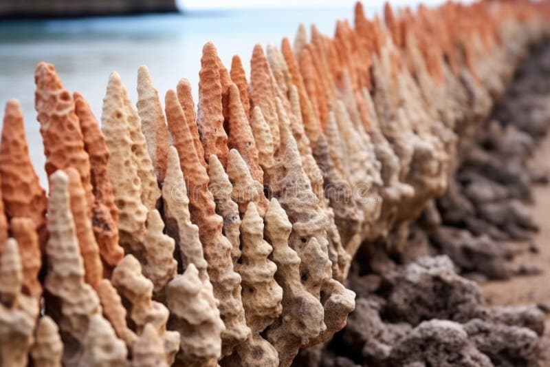 Coral Rocks in a Row Waiting for Processing Stock Image - Image of ...