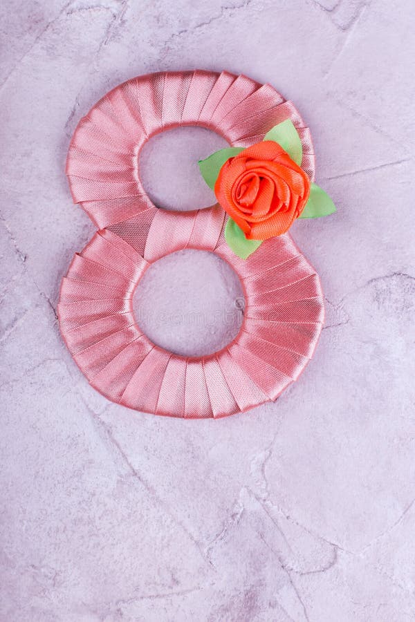 Coral satin number eight stock photo. Image of girl - 137172420