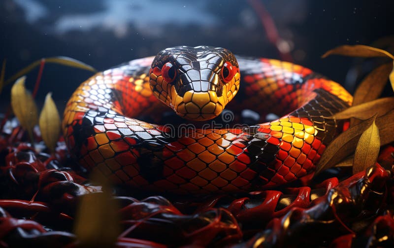 Coral Snake Conundrum stock image. Image of wildlife - 344162563