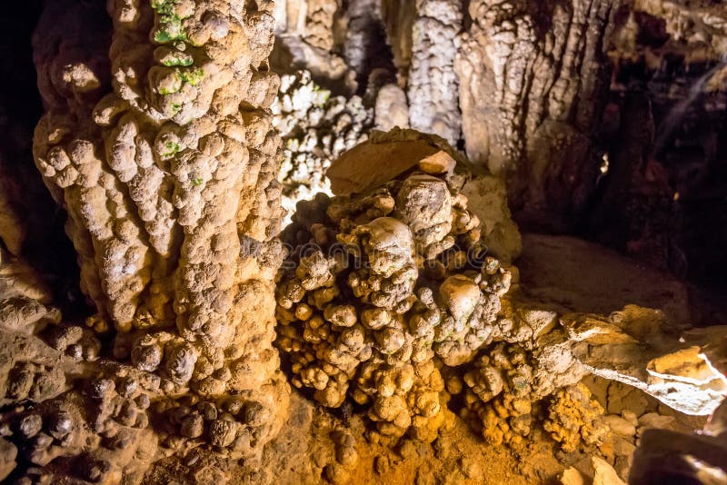 Coralloid Formations in Luray Caverns, Virginia Stock Photo - Image of ...