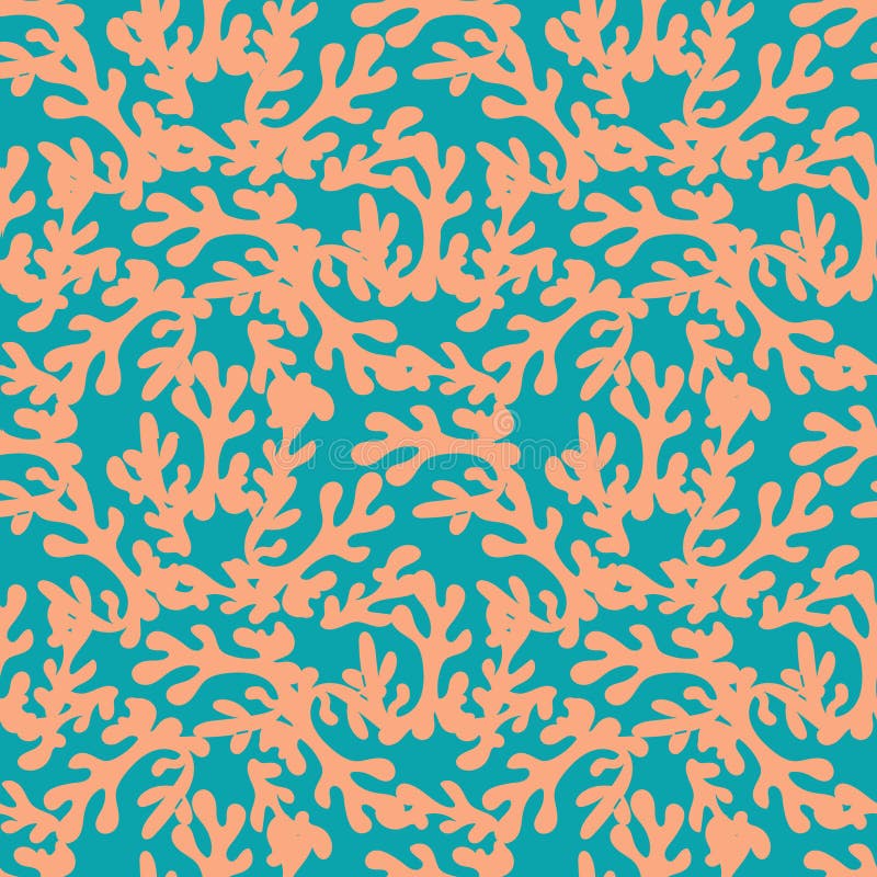 Corals Seamless Pattern. Background with Corals . Flat Colorful Vector ...