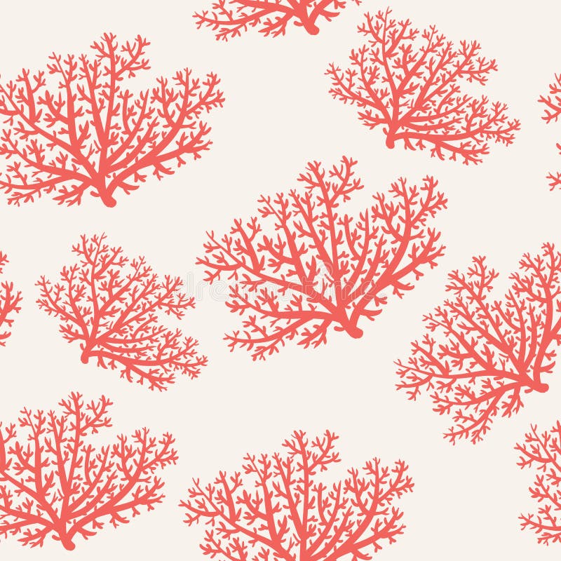 Coral Pattern. Ocean Sea Reef Corals, Aquarium Marine Life Design ...