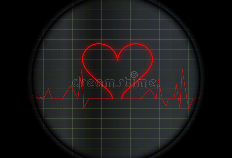 Corazón Con El Electro Fondo Ilustración del Vector - Ilustración de ...