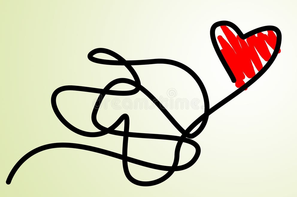 Corazón stock de ilustración. Ilustración de postal, cometa - 23229887