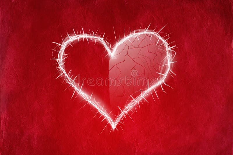 Icono del corazón quebrado ilustración del vector. Ilustración de corte ...