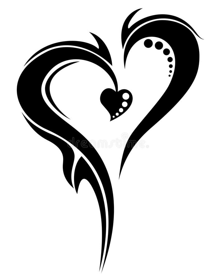 Corazón tribal ilustración del vector. Ilustración de amor - 10355756
