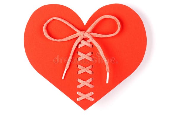 Corazón atado aislado imagen de archivo. Imagen de copia - 17905545