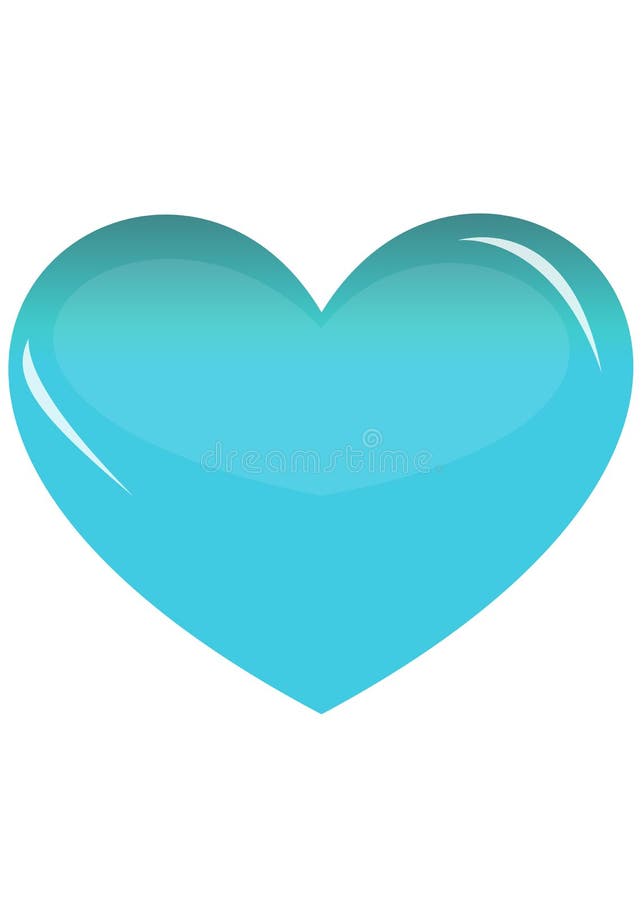 Corazón azul ilustración del vector. Ilustración de luvio - 22397285