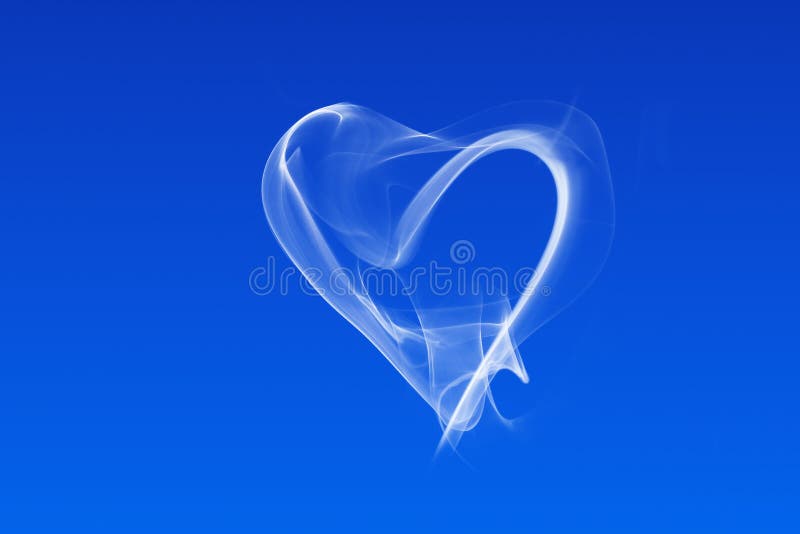 Corazón blanco del humo stock de ilustración. Ilustración de humo ...