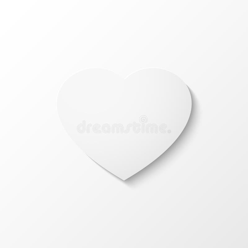 Corazón Blanco Valentines-01 Ilustración del Vector - Ilustración de ...