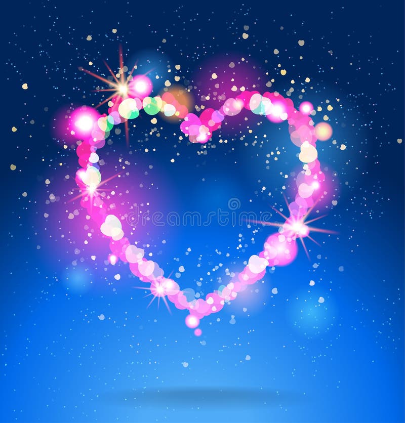 Corazón brillante ilustración del vector. Ilustración de rosa - 32185771