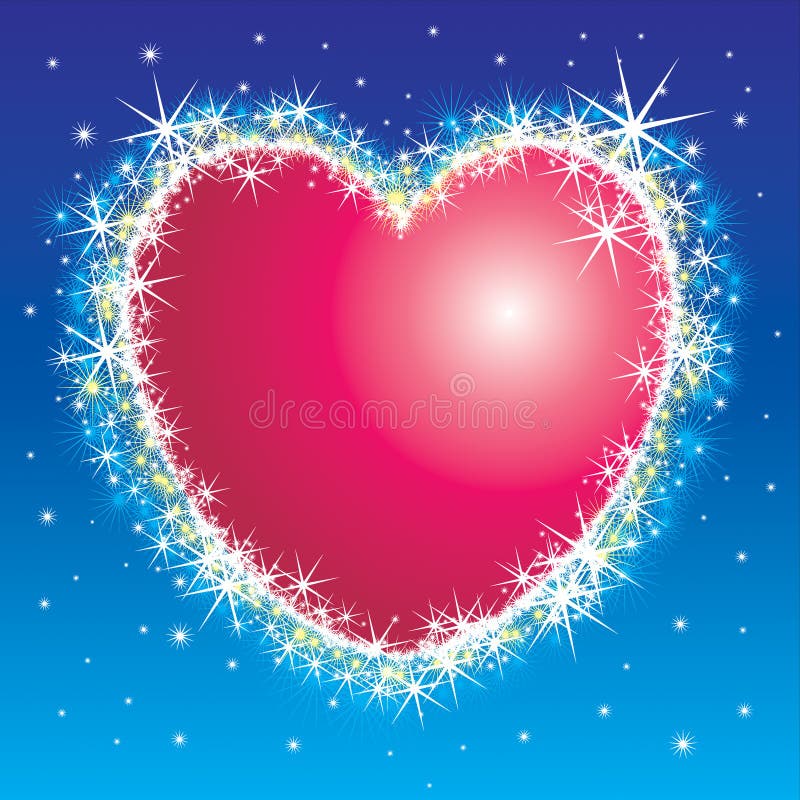 Corazón brillante ilustración del vector. Ilustración de estacional ...