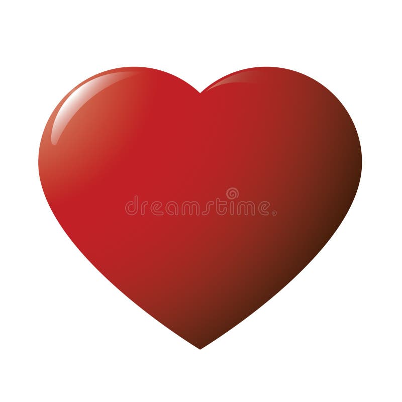 Corazón brillante rojo ilustración del vector. Ilustración de amor ...