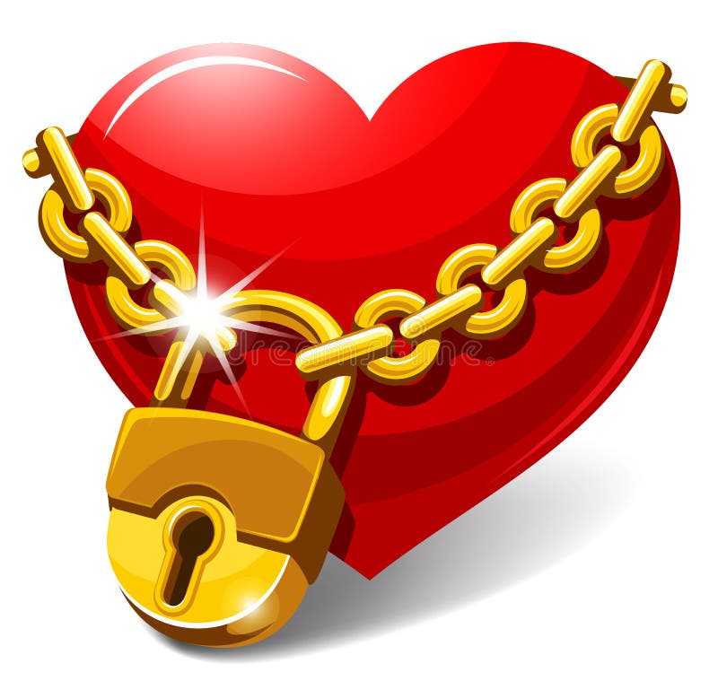 Corazón cerrado ilustración del vector. Ilustración de orgulloso - 25591296