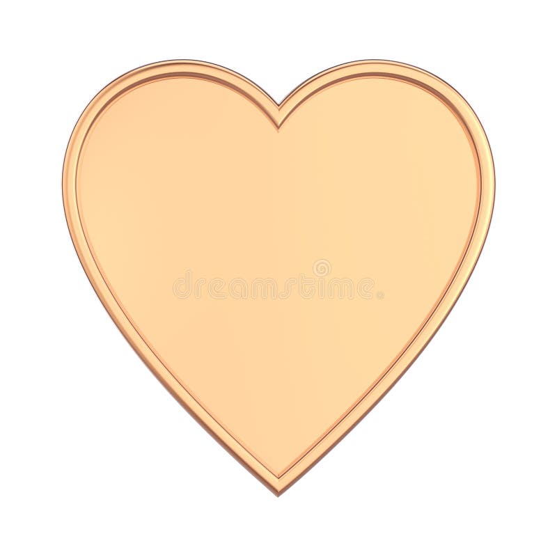 Corazón Color De Rosa Aislado Ejemplo Del Oro 3D Stock de ilustración ...