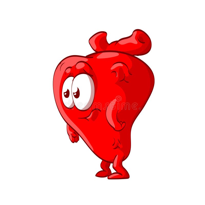 Corazón Colorido De La Historieta Ilustración del Vector - Ilustración ...