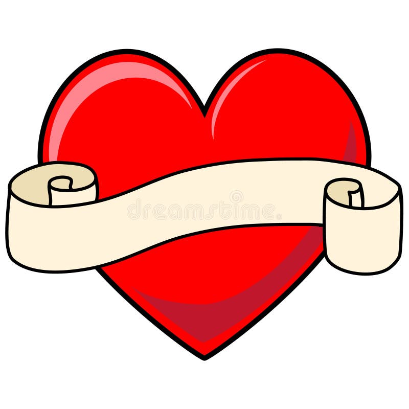 Corazón con la voluta ilustración del vector. Ilustración de romance ...