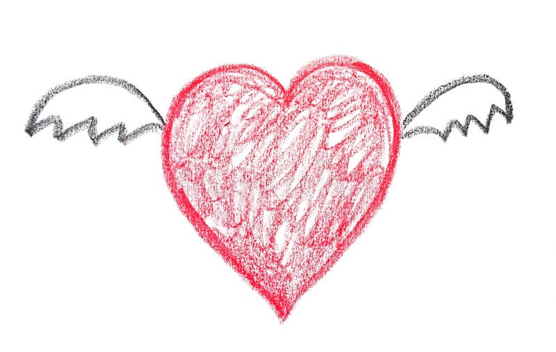 Corazón con las alas stock de ilustración. Ilustración de blanco - 13234766