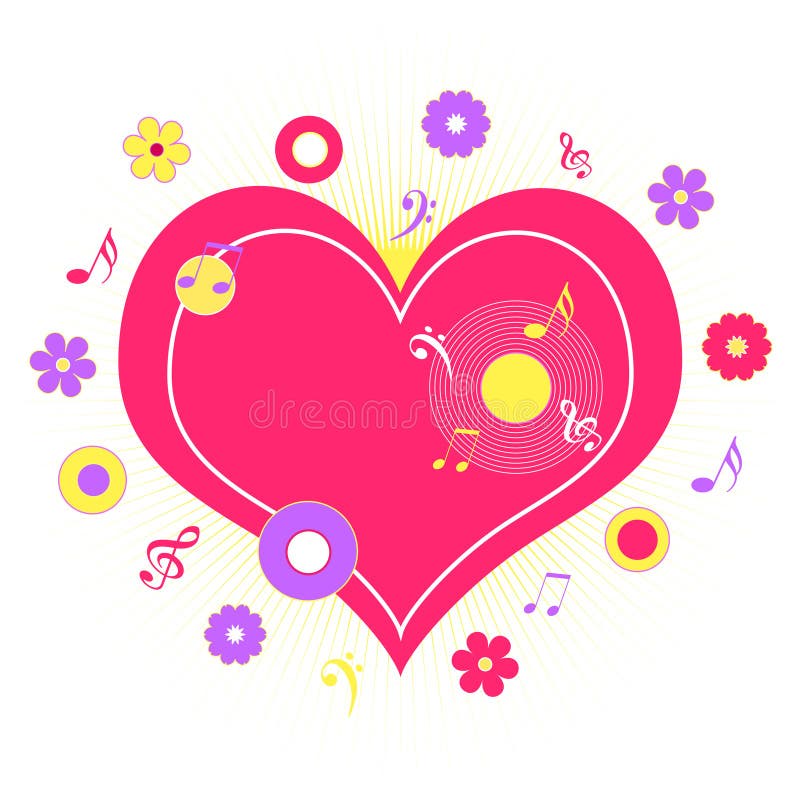 Corazón musical stock de ilustración. Ilustración de musical - 1752690