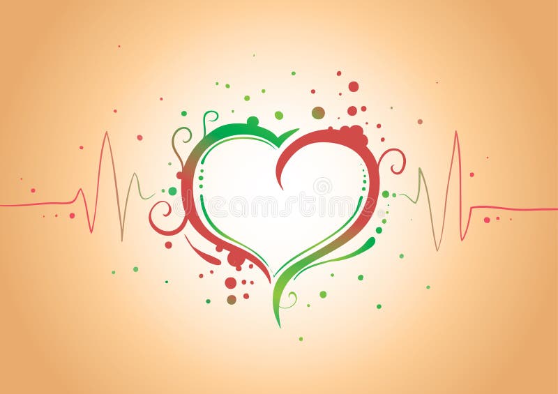 Corazón con pulso ilustración del vector. Ilustración de rescate - 13849547