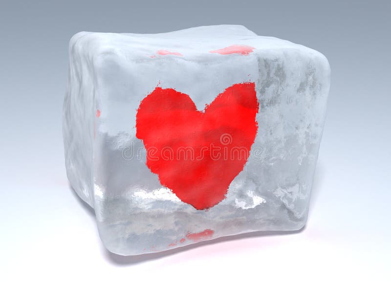 Ilustración Congelada Del Corazón Ilustración del Vector - Ilustración ...