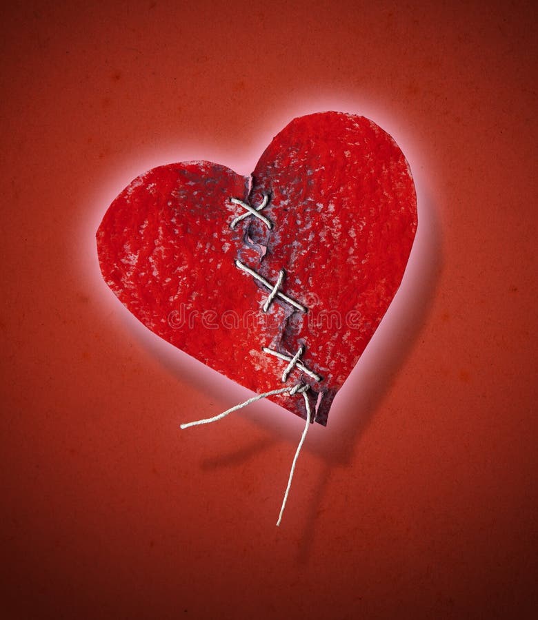 Corazón cosido foto de archivo. Imagen de alma, sido - 29069694