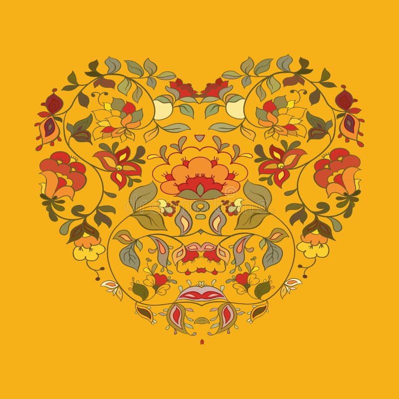 Símbolo Del Corazón Boho Con El Ojo. Pensar En Ti. Tarjeta Del Día De ...