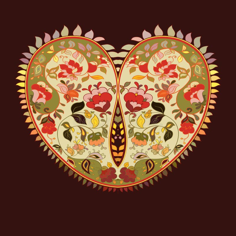 Símbolo Del Corazón Boho Con El Ojo. Pensar En Ti. Tarjeta Del Día De ...