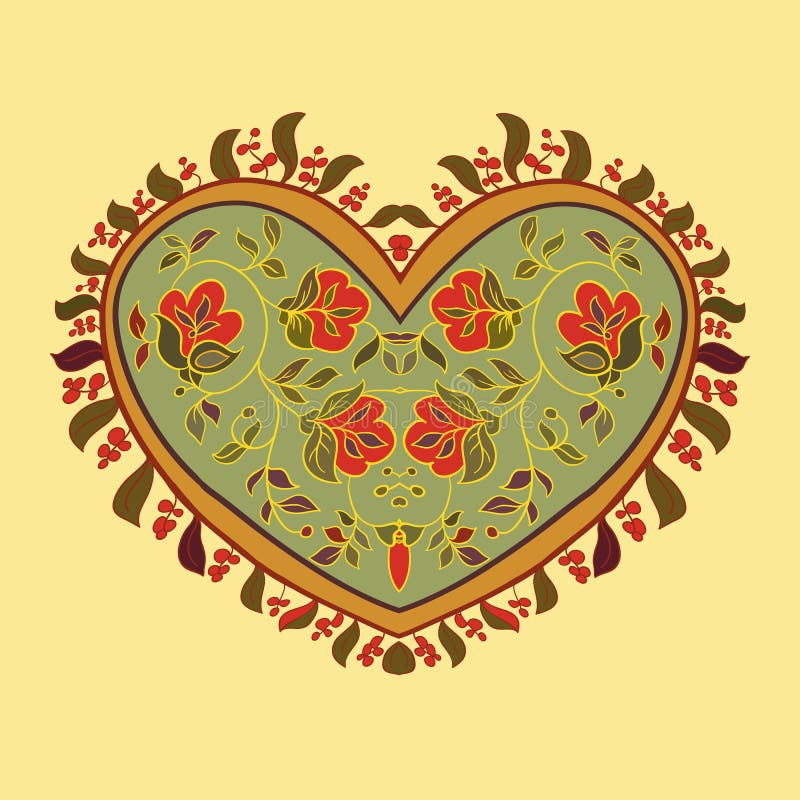 Símbolo Del Corazón Boho Con El Ojo. Pensar En Ti. Tarjeta Del Día De ...