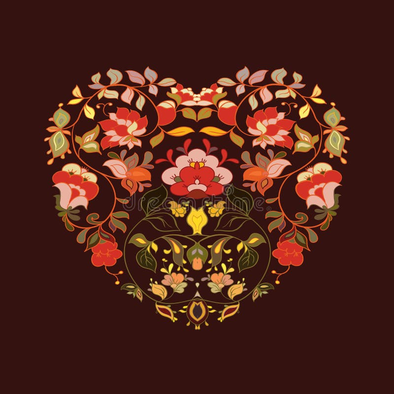 Símbolo Del Corazón Boho Con El Ojo. Pensar En Ti. Tarjeta Del Día De ...