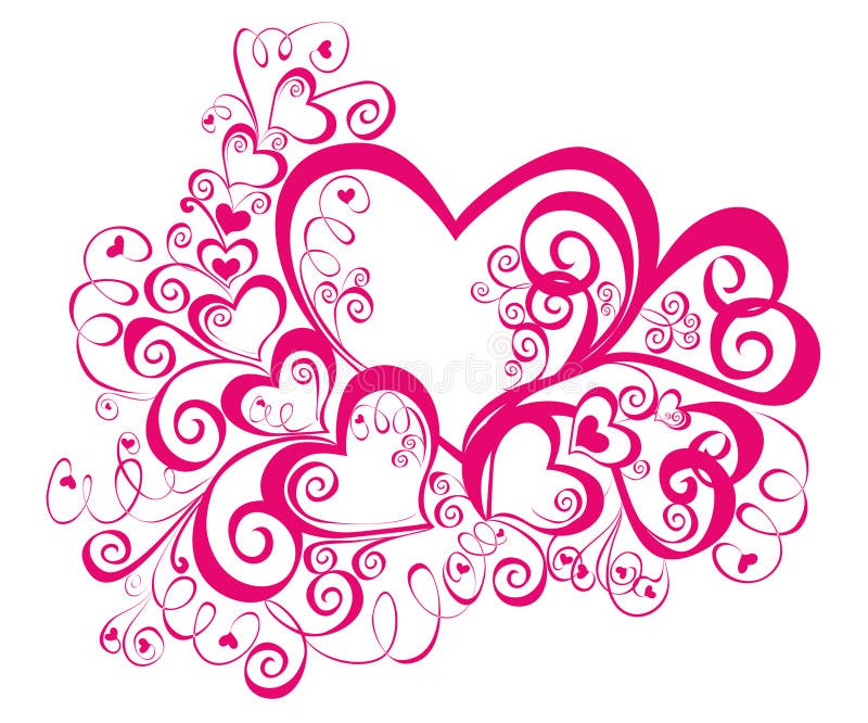 Corazón De Encaje. Ilustración Del Vector Ilustración del Vector ...