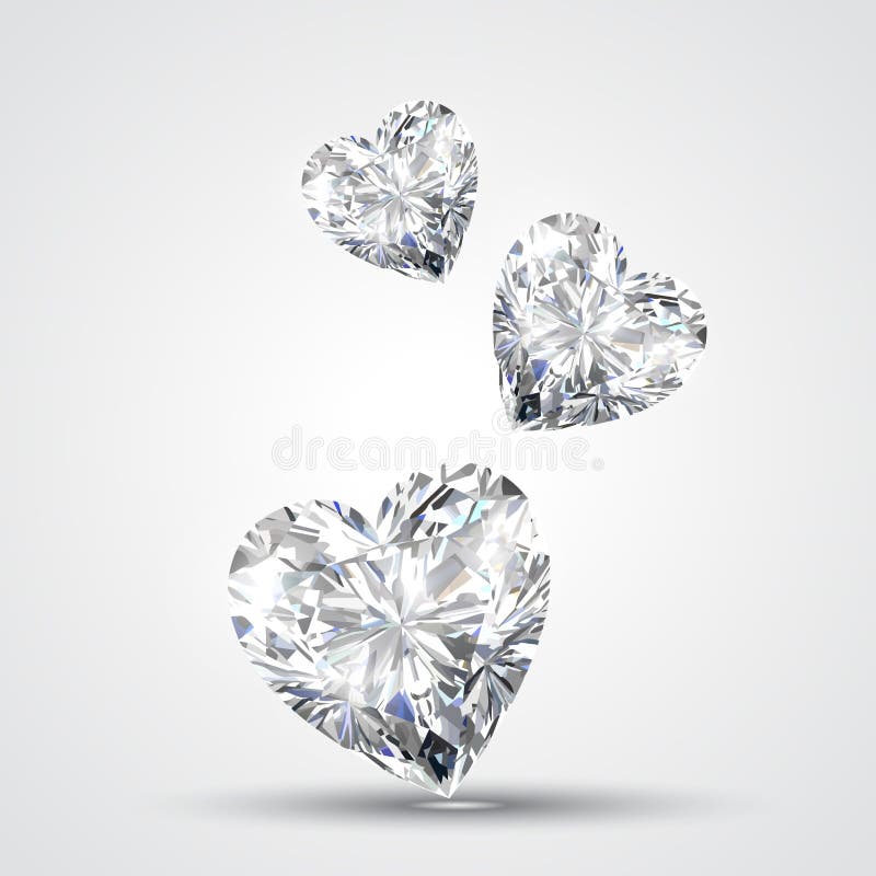 Corazón De La Dimensión De Una Variable Del Diamante Ilustración del ...