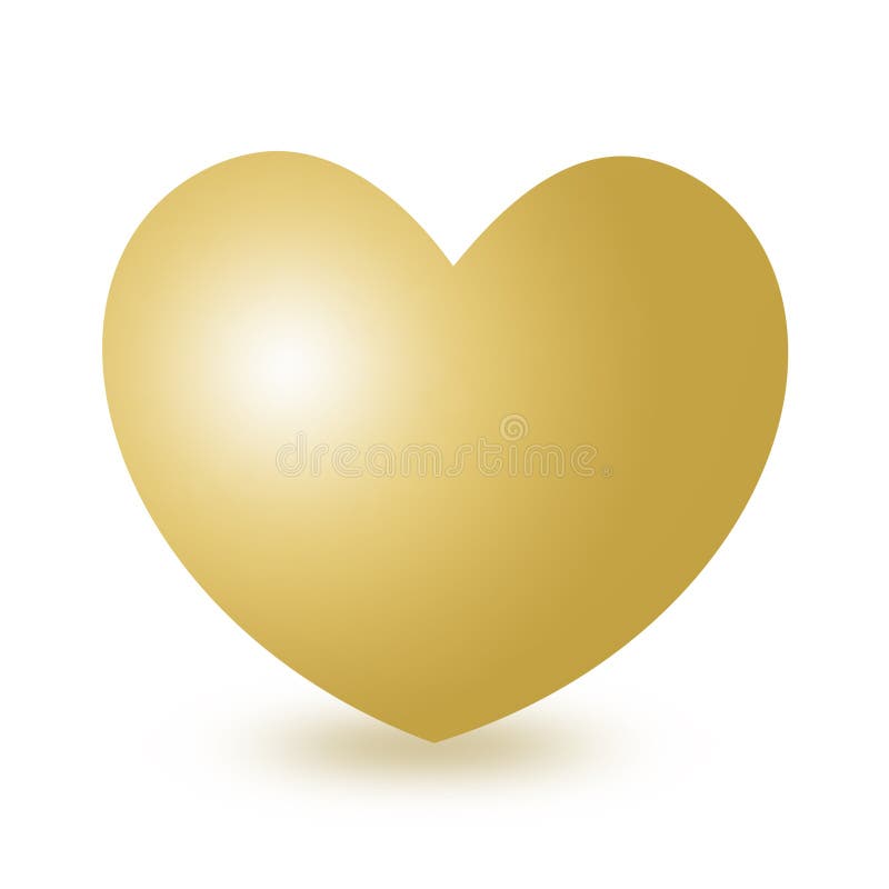Corazón de oro stock de ilustración. Ilustración de fervor - 5026209