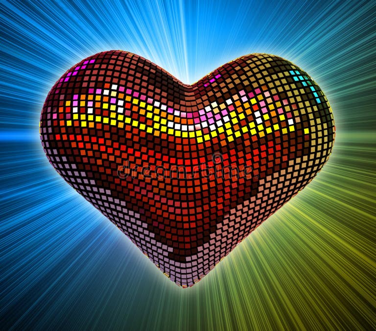 Corazón del disco stock de ilustración. Ilustración de brillante - 22958202