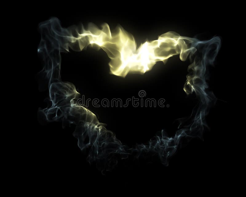 Corazón del humo stock de ilustración. Ilustración de ahumado - 7754392