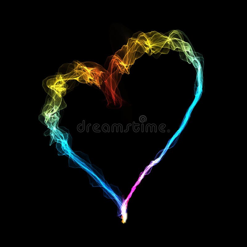 Corazón del humo stock de ilustración. Ilustración de ahumado - 7754392