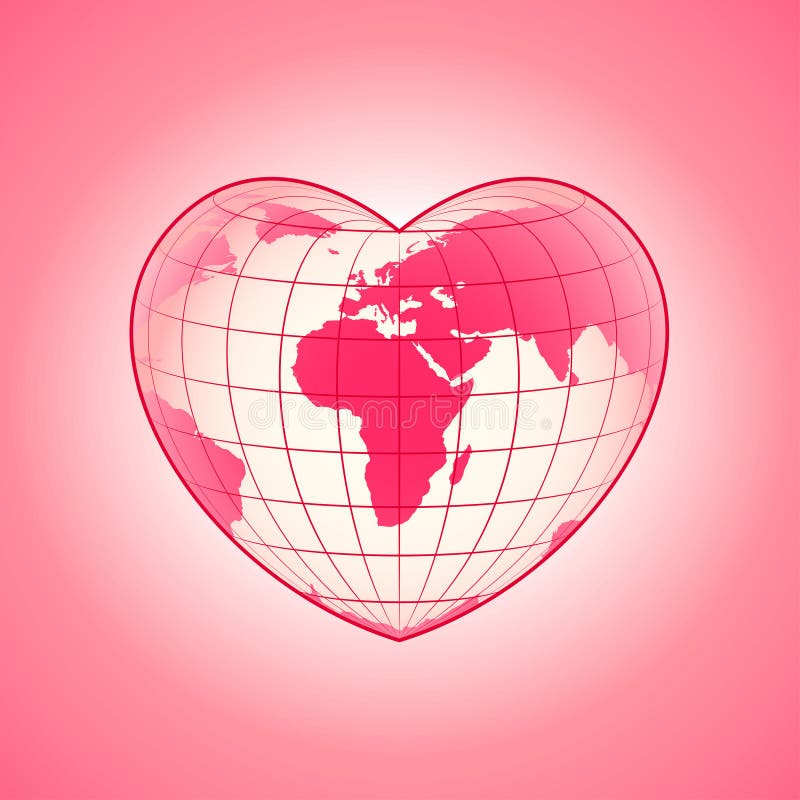 Corazón del planeta nuevo ilustración del vector. Ilustración de ...