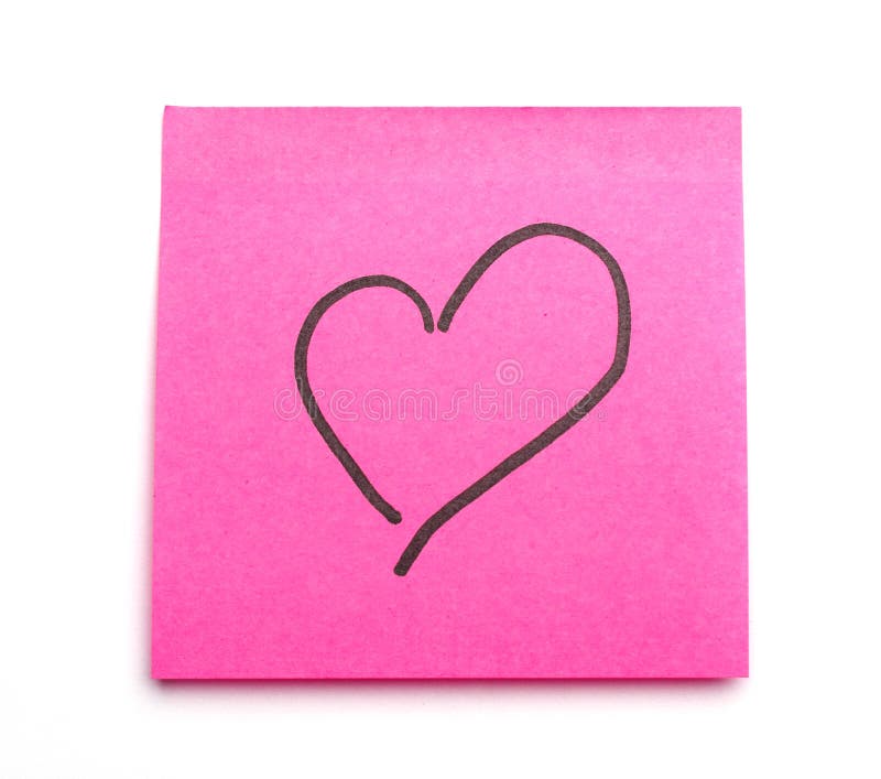 Post-it Rosa Aislado Sobre Blanco Imagen de archivo - Imagen de mensaje ...