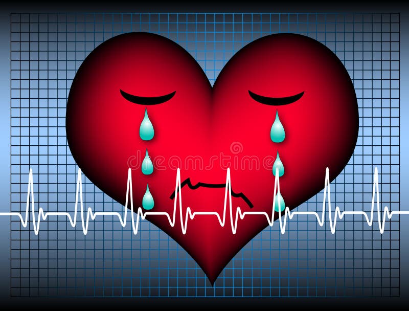 Corazón enfadado ilustración del vector. Ilustración de médico - 4068762