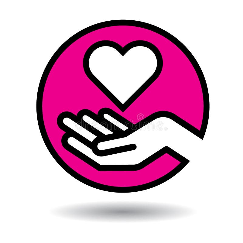 Corazón En Icono De Las Manos Ilustración del Vector - Ilustración de ...