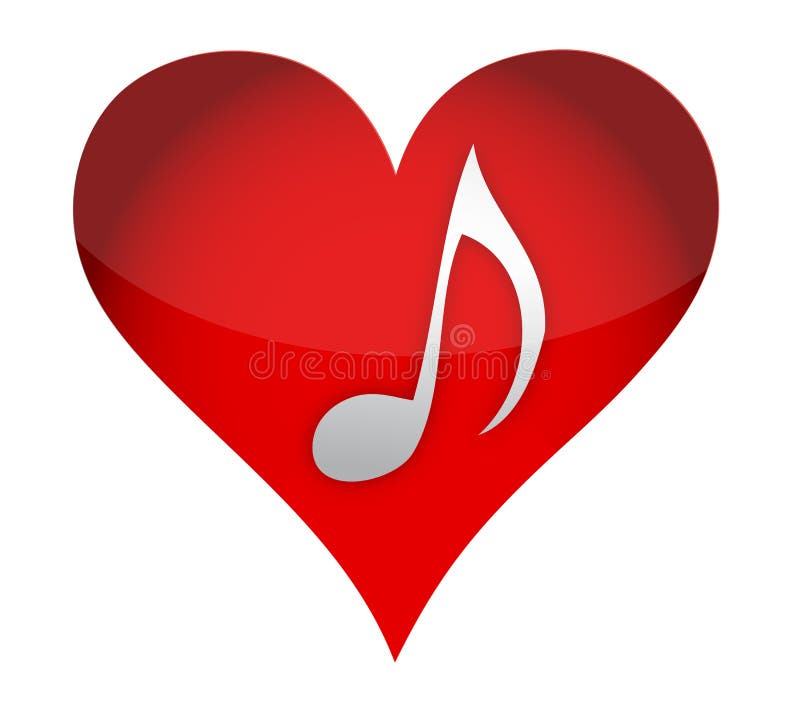 Corazón de la música ilustración del vector. Ilustración de extracto ...