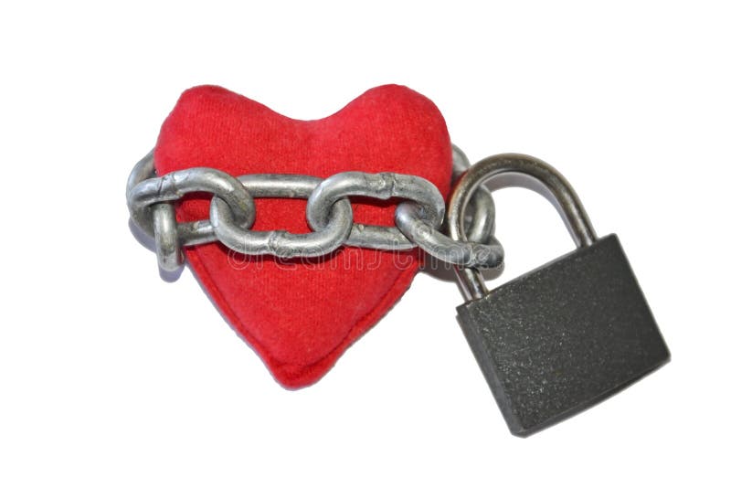 Corazón Encadenado Y Cerrado Imagen de archivo - Imagen de amoroso ...