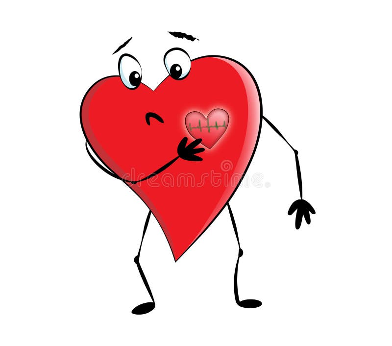 Fondo enfermo del corazón stock de ilustración. Ilustración de ...