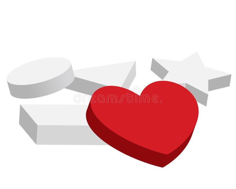 Corazón. Figuras ilustración del vector. Ilustración de ilustrado ...