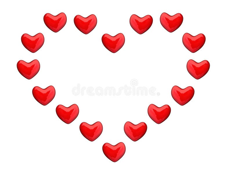 Corazón Grande De Pequeños Corazones Stock de ilustración - Ilustración ...